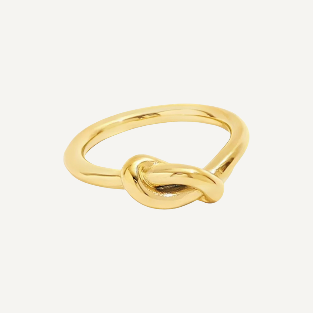 Gold Knot Ring - 18k Gold Plated by Teall Jewellery